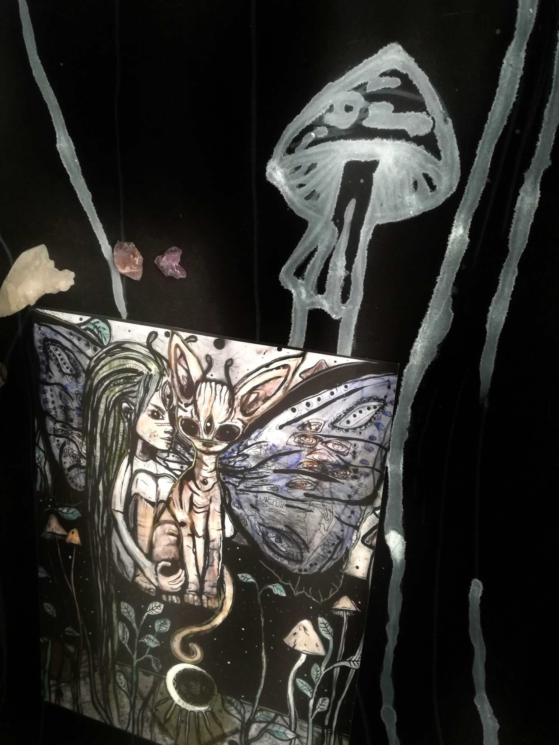 Print 'Moth Cat' - Art With Aliens