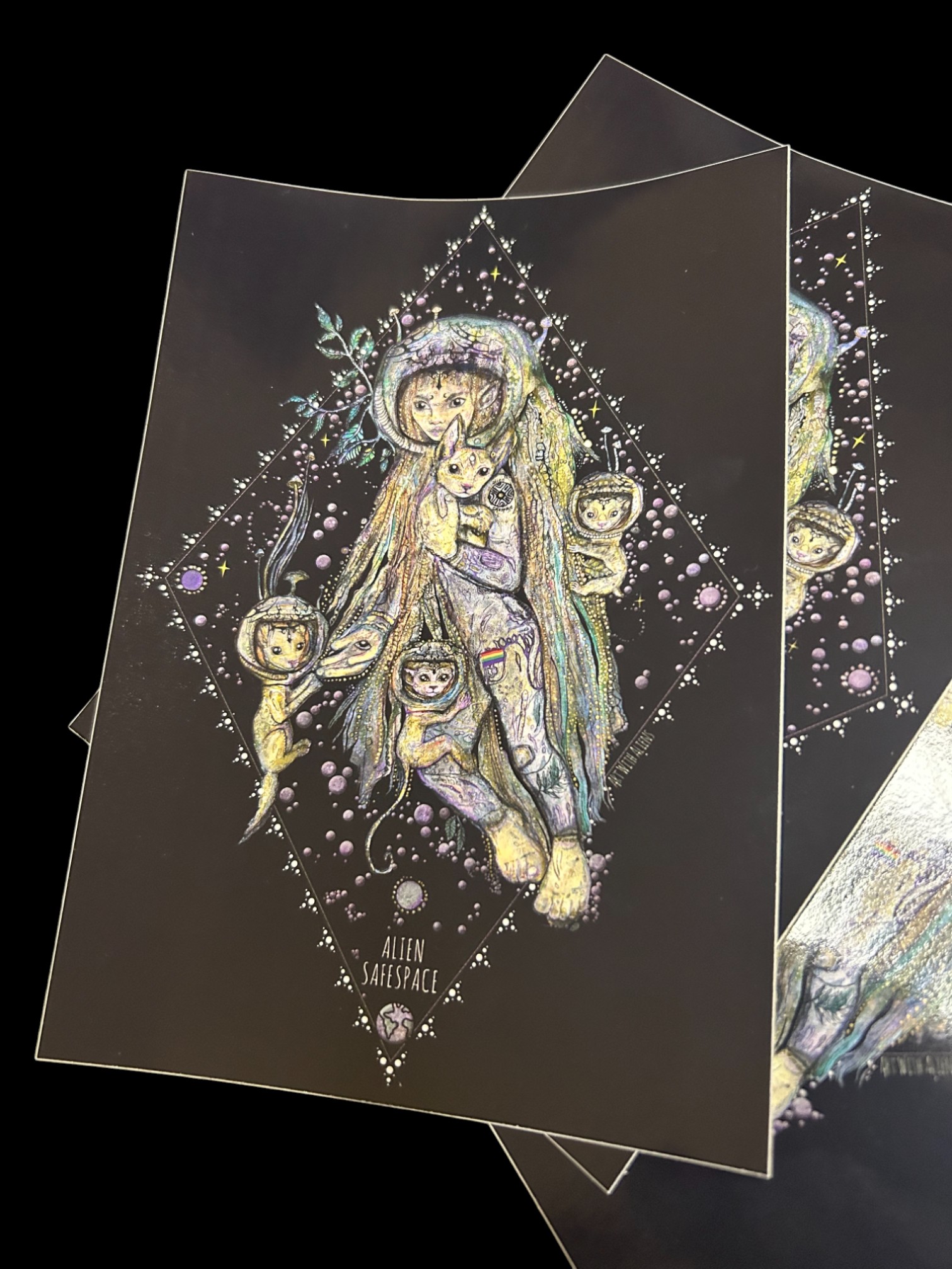 A6 Stickers 'Safespace' (Pack of 3) - Art With Aliens