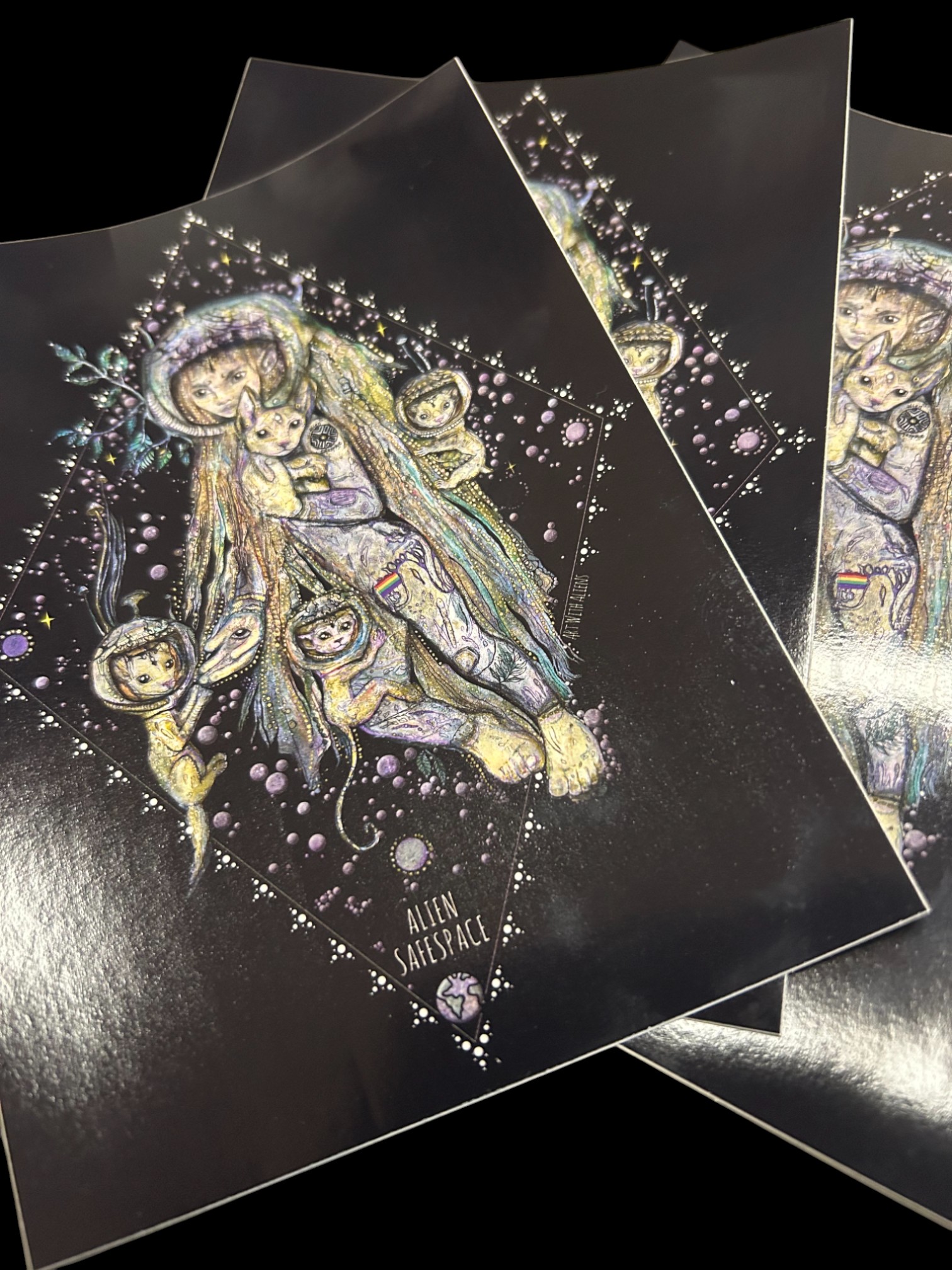 A6 Stickers 'Safespace' (Pack of 3) - Art With Aliens