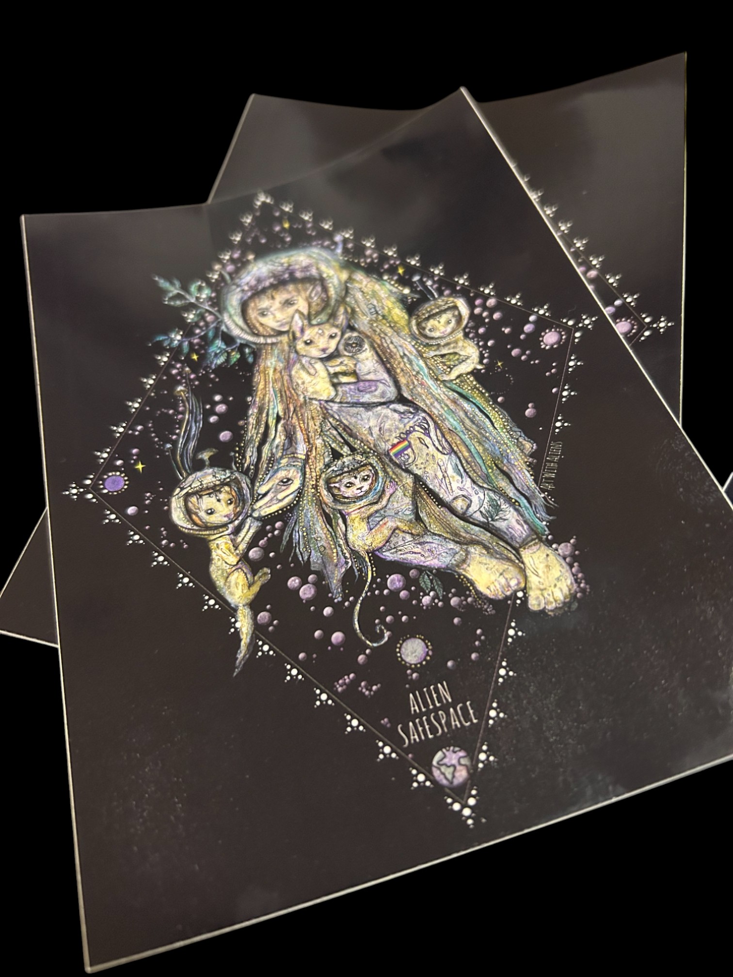 A6 Stickers 'Safespace' (Pack of 3) - Art With Aliens