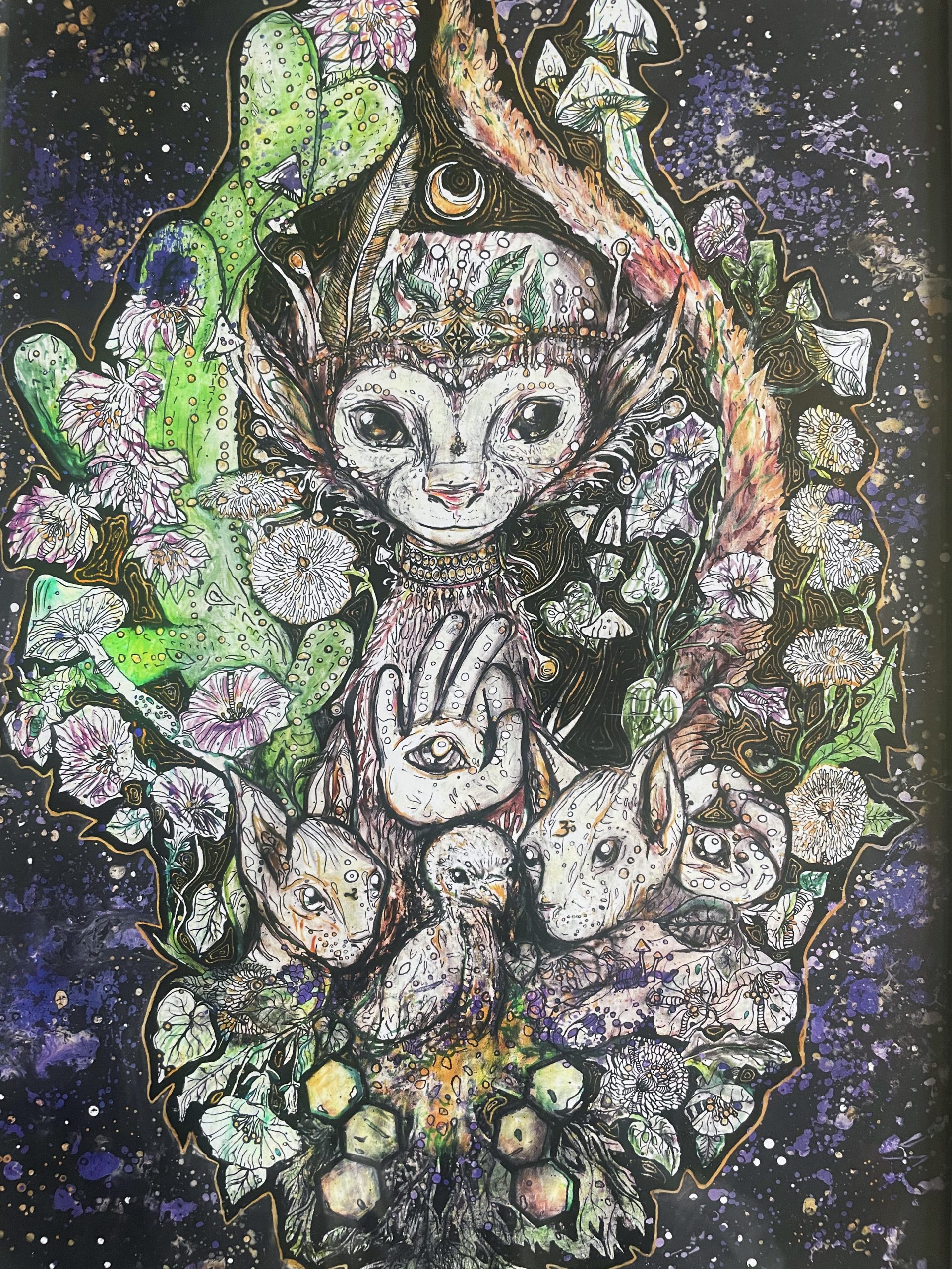 A4 Print 'In da Monkeys Universe' - Art With Aliens